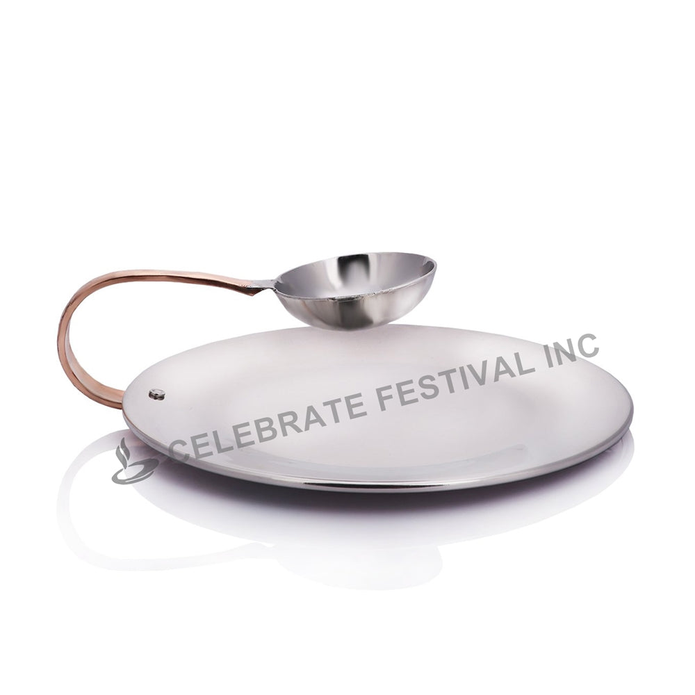 Stainless Steel Copper Chip & Dip Platter – Elegant Snack Serving Tray ...