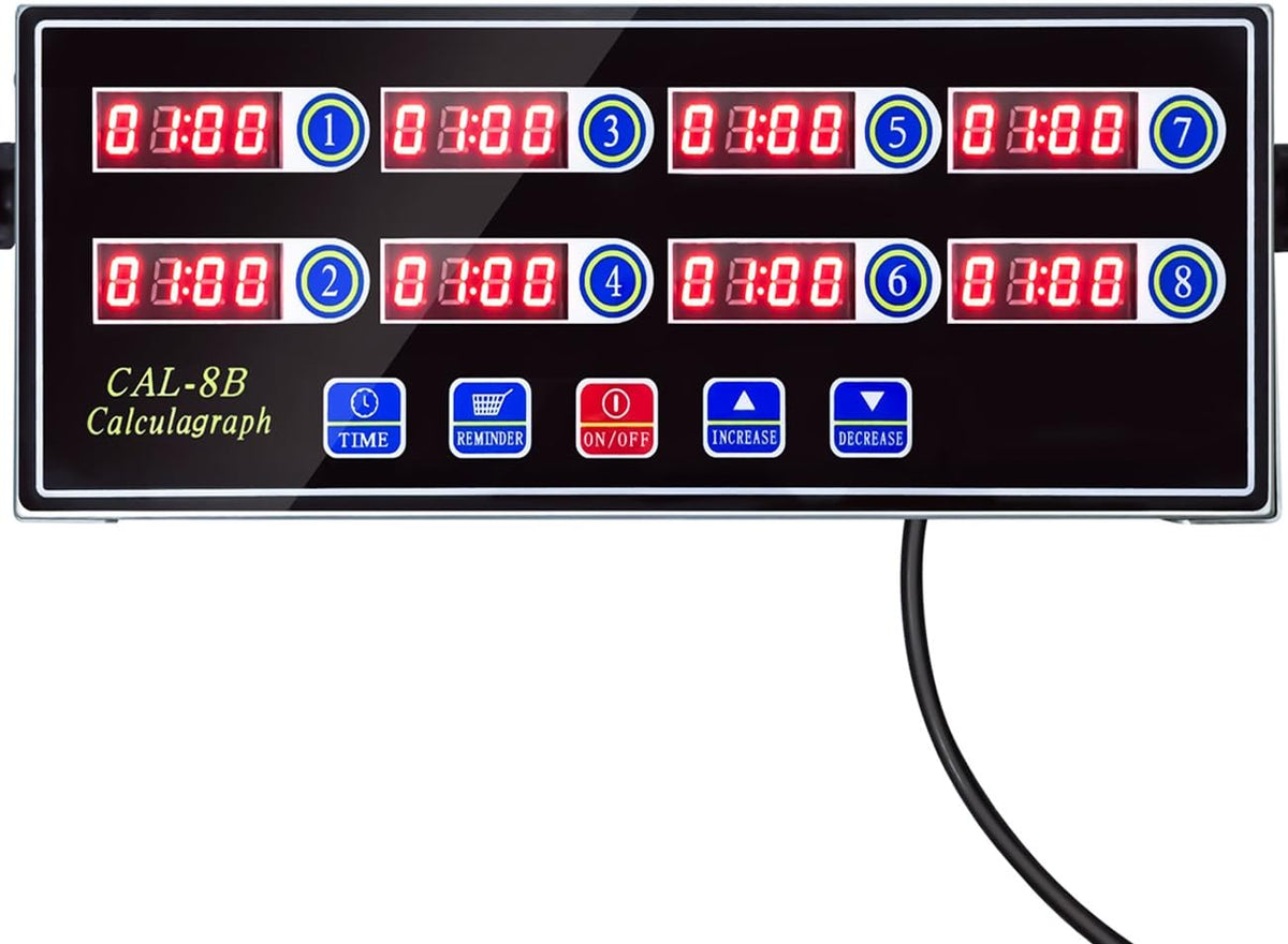 Commercial 8 Channel Kitchen Timer Digital Restaurant Timers Professio ...