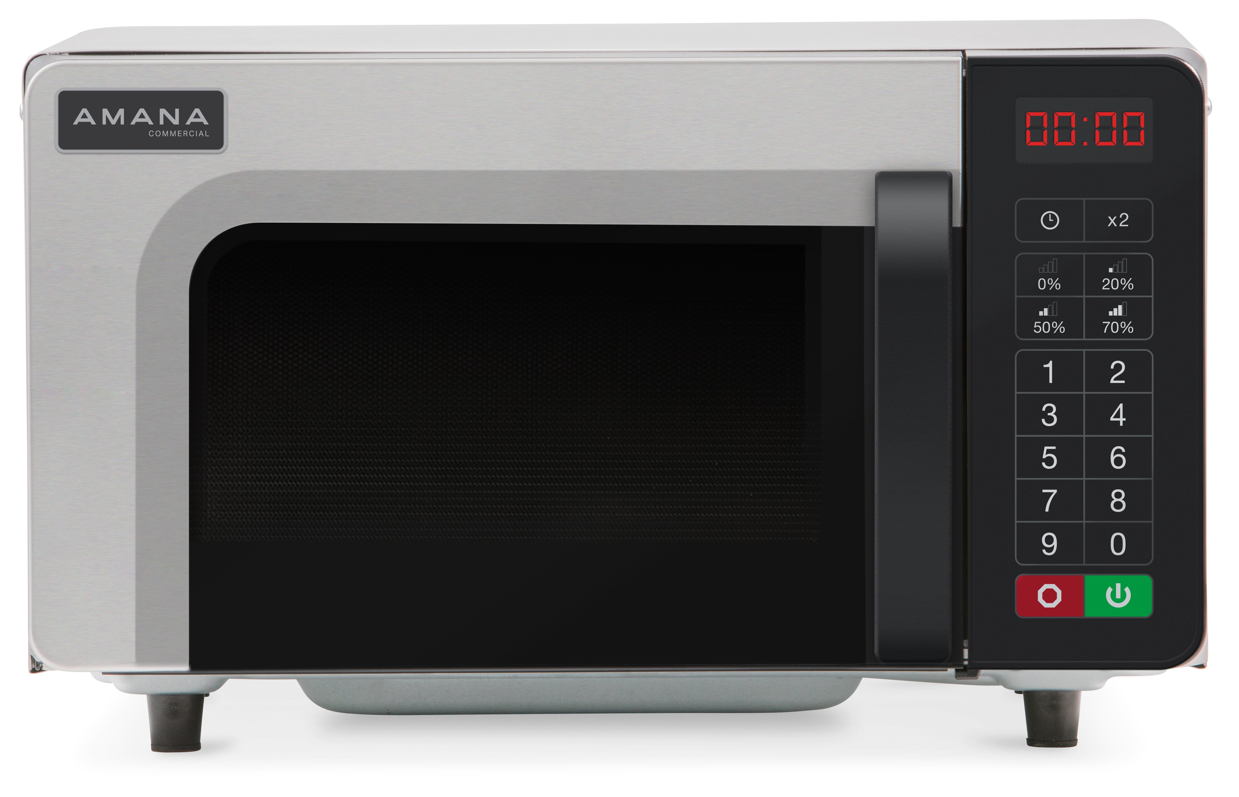 Amana RMS10DSA Stainless Steel Commercial Microwave with Dial Controls ...