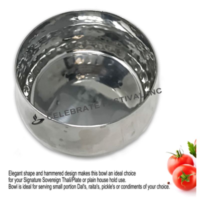 Stainless Steel Hammered Katori – Sovereign Bowl — Celebratefestivalinc