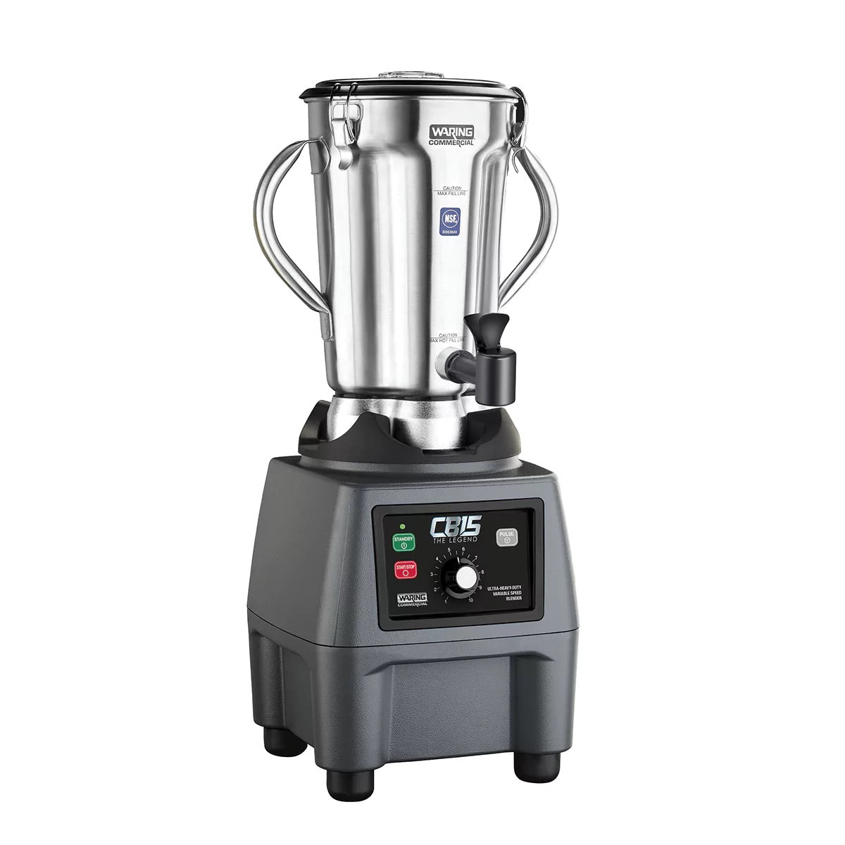 Waring CB15VSF 3.75 HP One-Gallon Food Blender with Variable Speed and ...