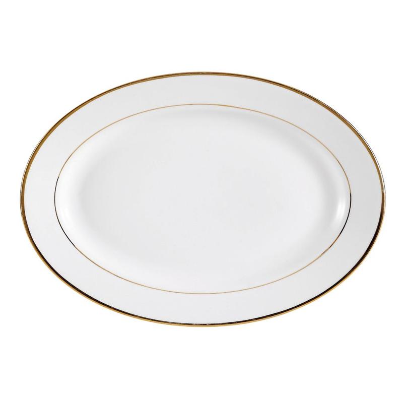CAC Chinaware Golden Royal Oval Platter 10" — Celebratefestivalinc