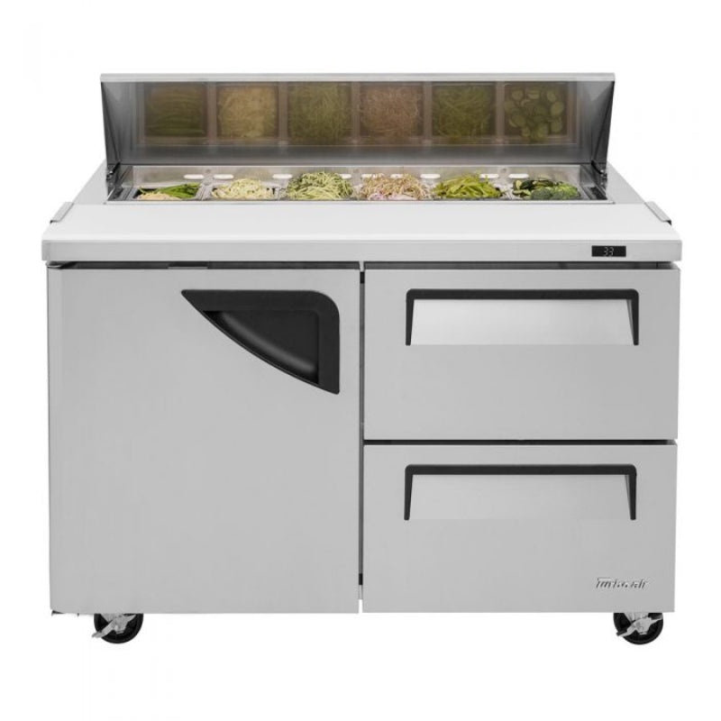 Turbo Air TST-48SD-D2-N Super Deluxe Sandwich/Salad Unit with Two Sect ...
