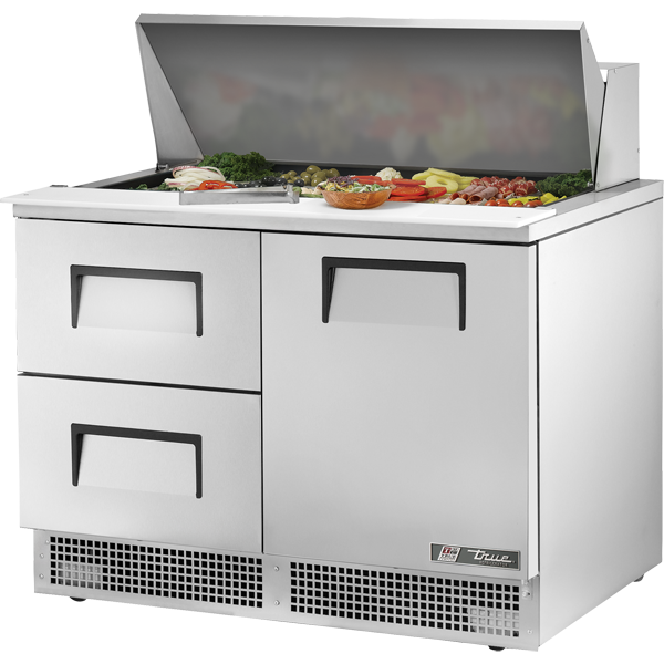 True TFP-48-18M-D-2 Door and Drawered Food Prep Unit — Celebratefestivalinc