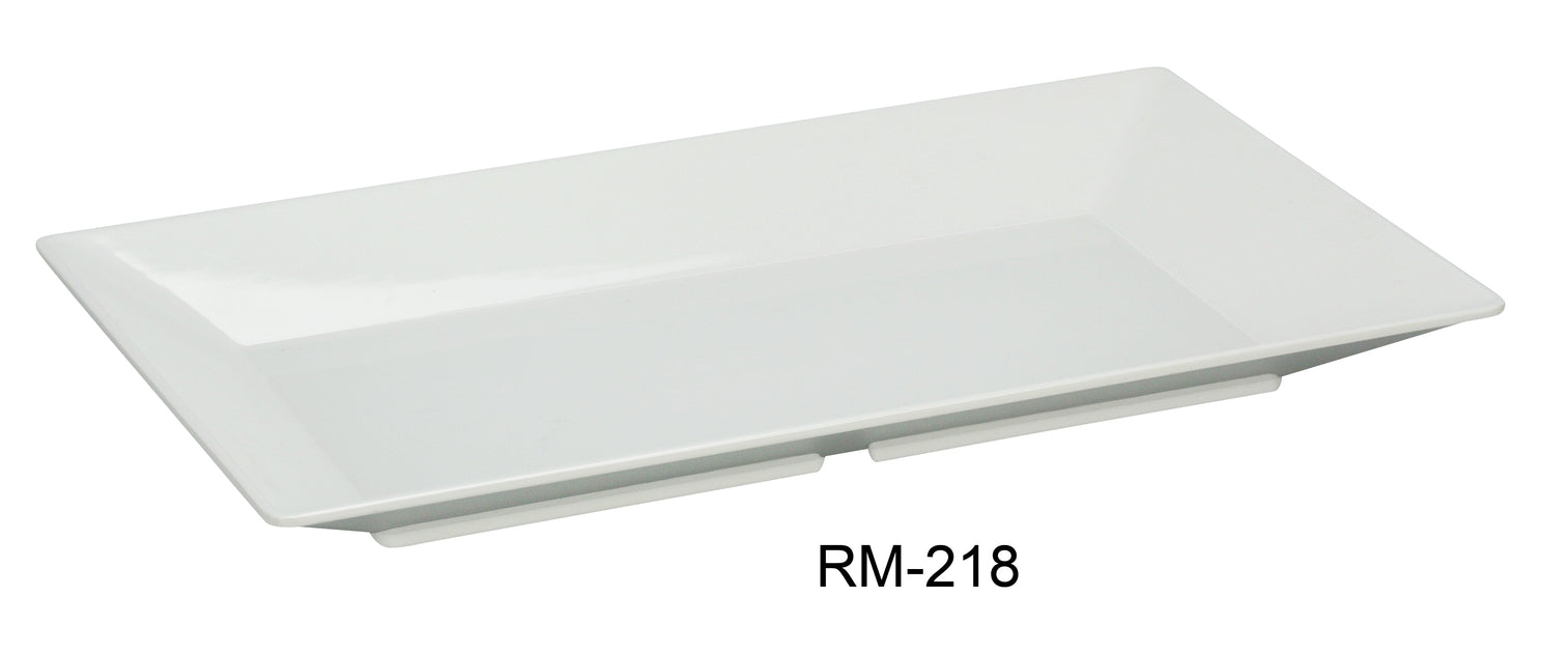 Yanco Rome RM-218 Rectangular Plate, Melamine, Pack of 12 (1 Dz ...