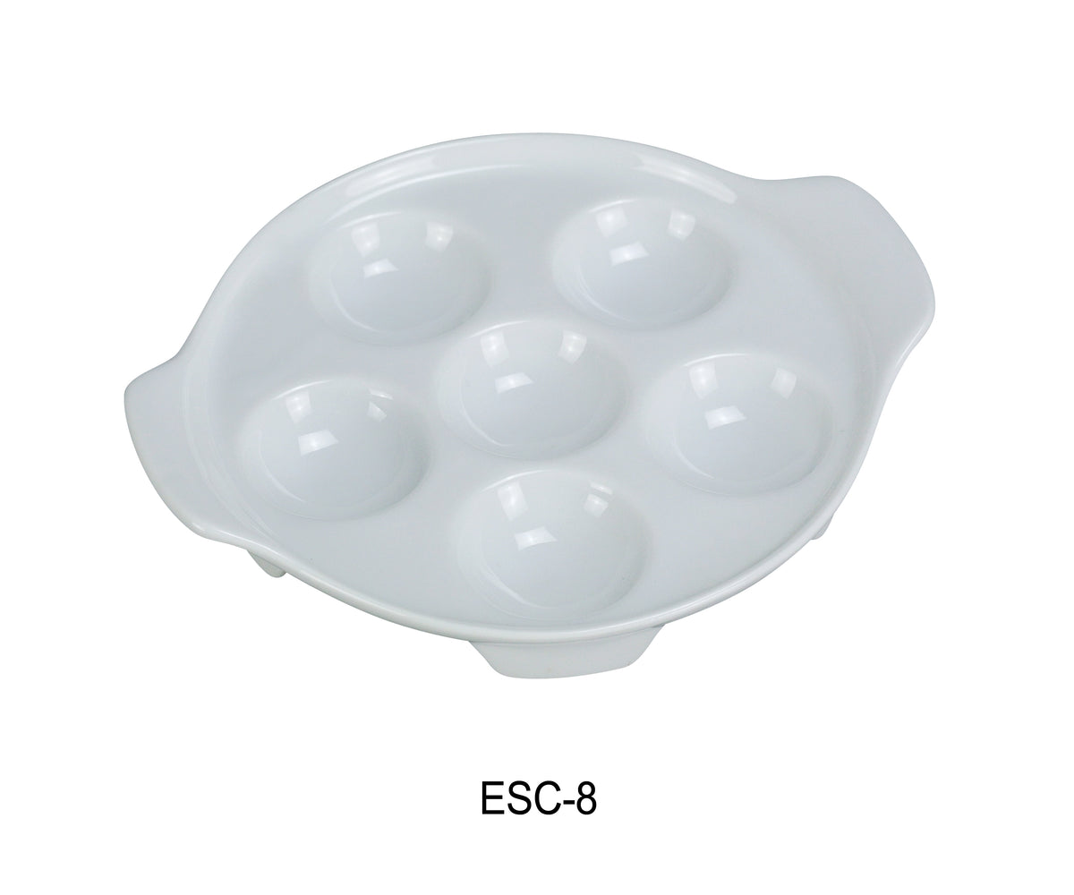 Yanco ESC-8 Accessories 8 1/2" ESCARGOT DISH, Shape: Round, Color: Whi ...