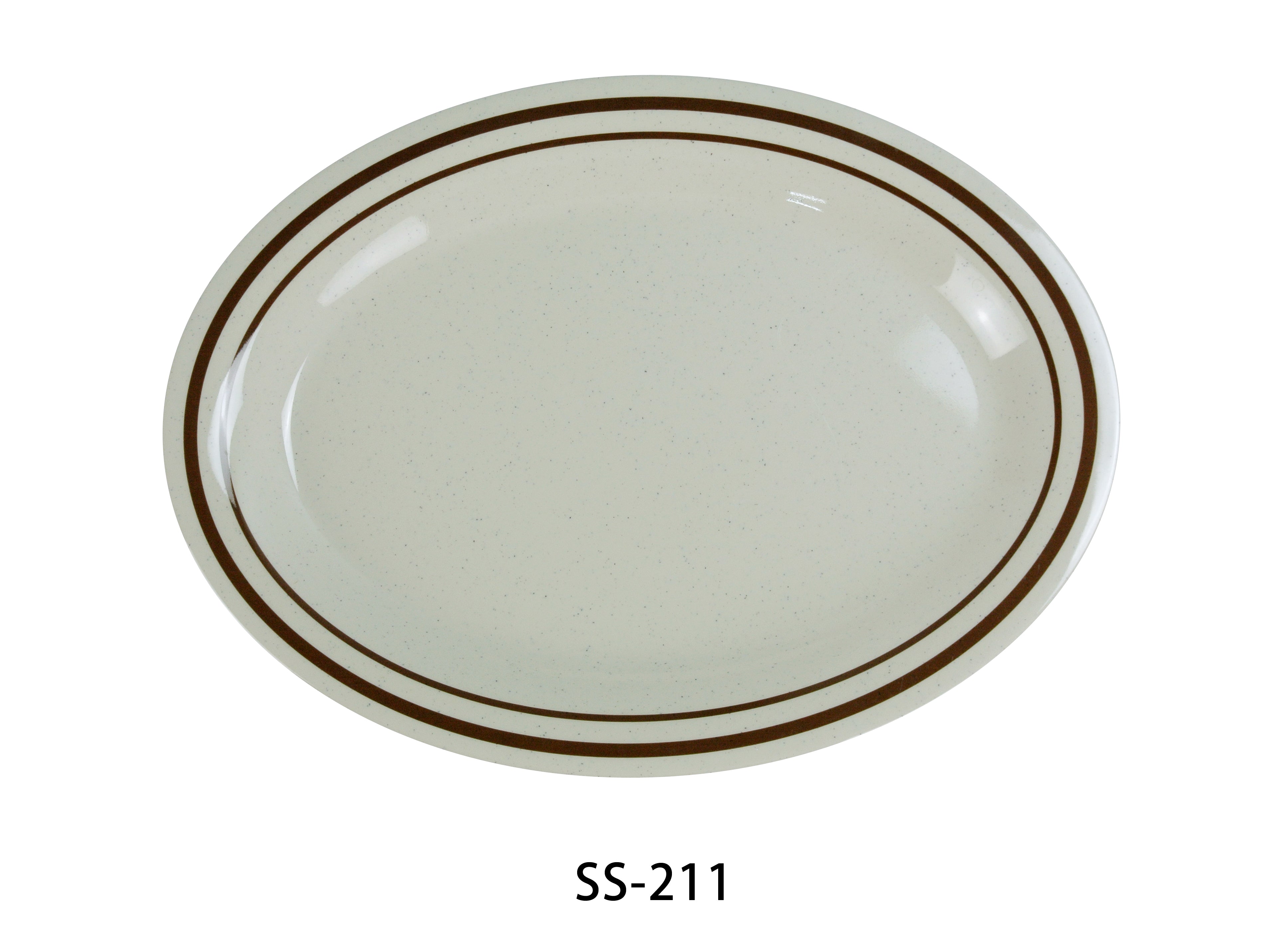 Yanco SS-211 Sesame Oval Platter, Melamine, Pack of 24 (2 Dz ...