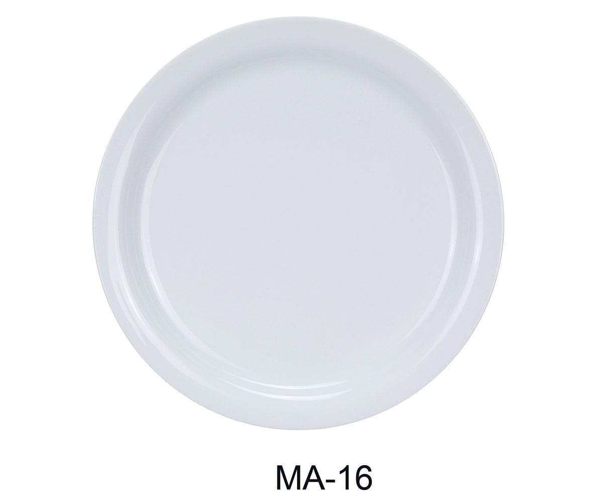 Yanco MA-16 Mayor 10.5" Narrow Rim Dinner Plate, Shape: Round, Color ...